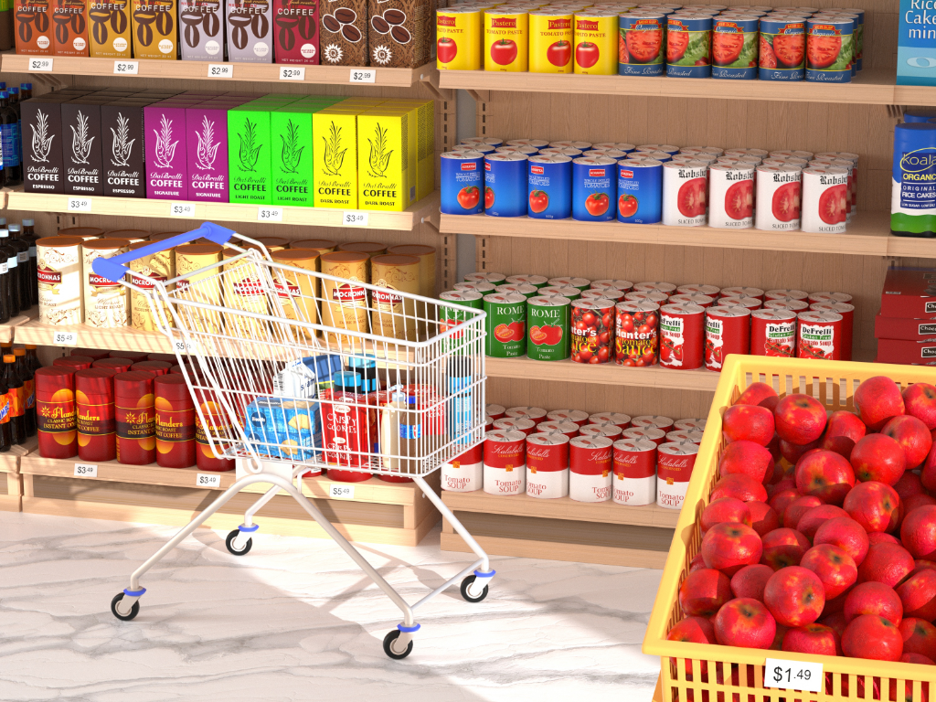 超市购物渲染_魅力小依-站酷ZCOOL