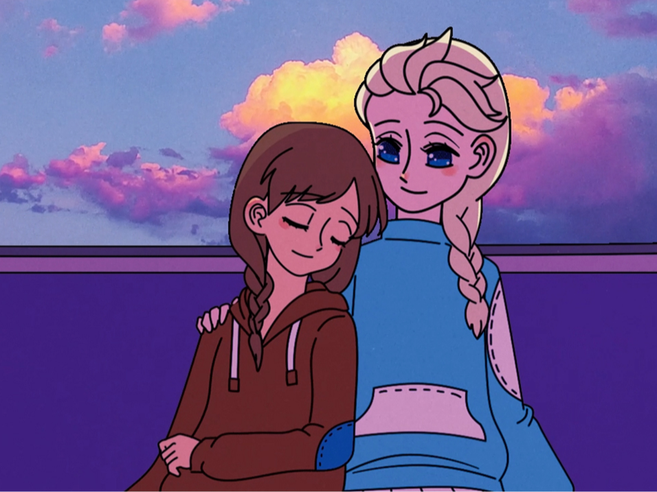 冰雪奇缘艾莎&安娜 地铁上的旅程_GoodLuck万事如我-站酷ZCOOL