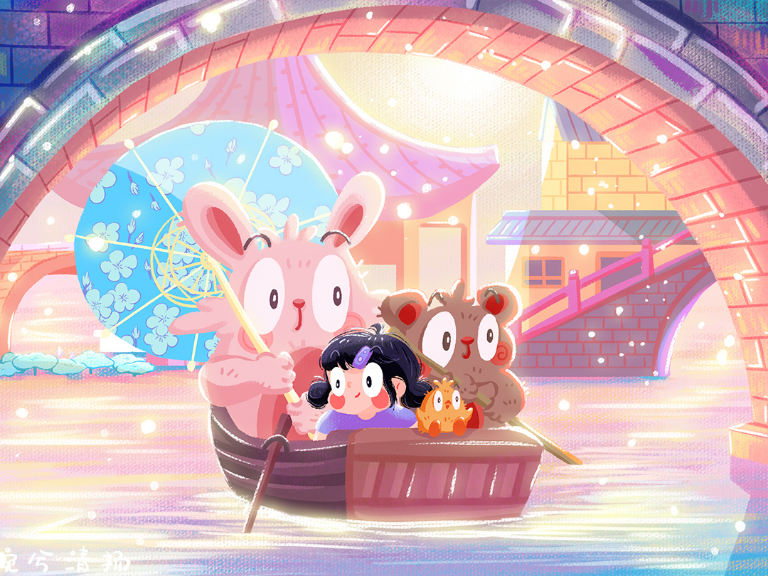 夏天夏至划船游湖_婉兮清扬wxqy-站酷ZCOOL