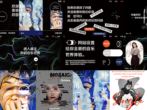 蔡依林音乐网站ui_爱吃兔子的草莓吖-站酷ZCOOL