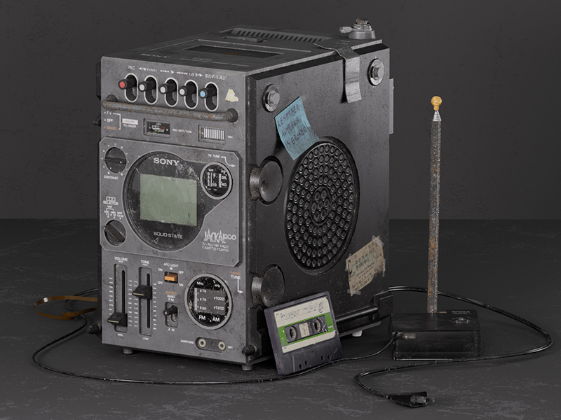 怀旧古董Sony FX-300产品细腻渲染_JaysonKung-站酷ZCOOL