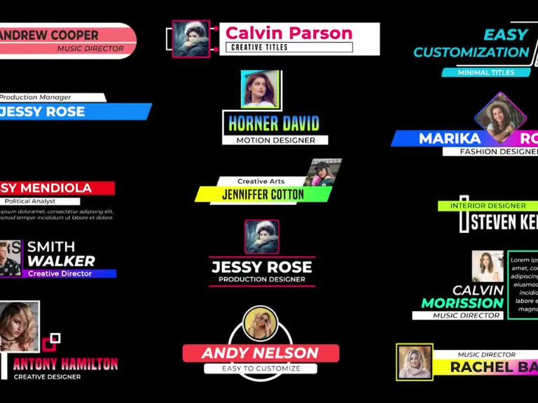 PR模板 | 黑色背景创意带照片彩色字幕标题展示_猿文件网官方账号-站酷ZCOOL