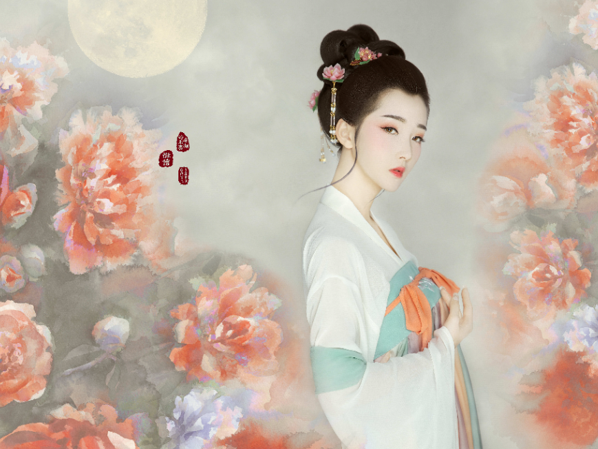 大叔的修图练习——古风摄影工笔画后期，唐宫美人篇！_永亮映画-站酷ZCOOL