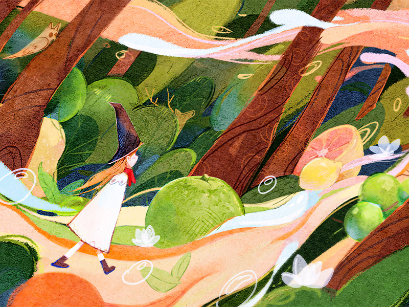 茶π的美好世界｜林间的清晨_散装Ender-站酷ZCOOL