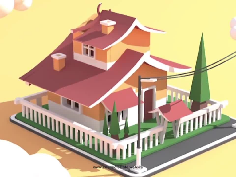 PR模板 | 3D场色彩缤纷时尚过渡房地产标志介绍开场_猿文件网官方账号-站酷ZCOOL