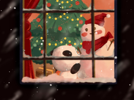 圣诞节海报_插画师Simon-站酷ZCOOL