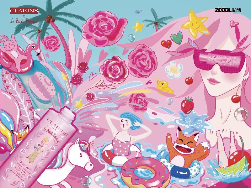 邂逅#粉嫩多巴胺少女#邂逅夏日_影子xhs-站酷ZCOOL