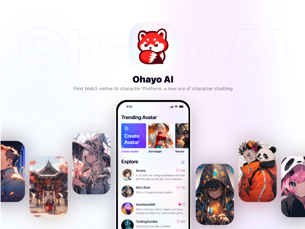 「Ohayo AI」海外 A I智能聊天应用_Cchocobo-站酷ZCOOL