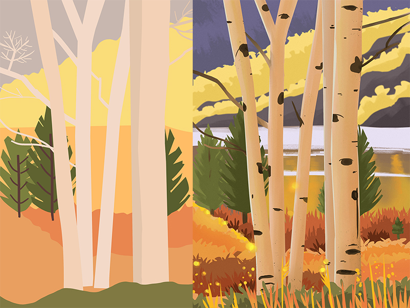 秋日插画1_一枝大叶子-站酷ZCOOL