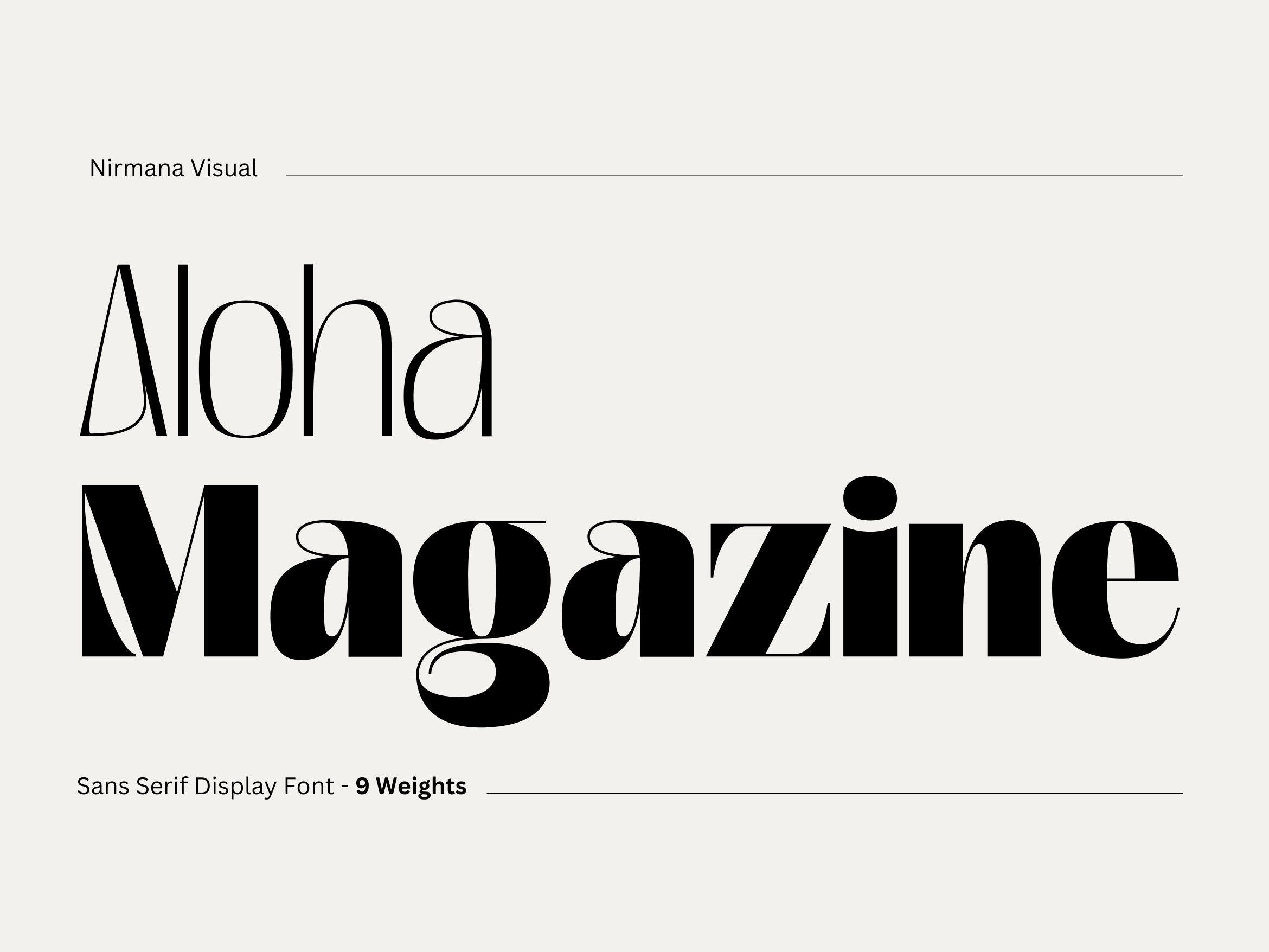 Aloha Magazine - Logo font_最西文集-站酷ZCOOL