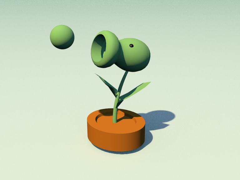 C4D植物大战-盆栽练习_amo115-站酷ZCOOL