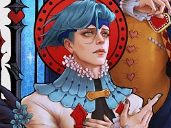 JOJO的奇妙冒险仗露同人教堂彩窗_罗德KARAS-站酷ZCOOL