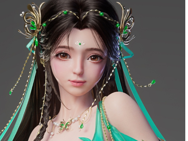 诛仙碧瑶3D角色同人，衣袂飘飘~_依古奈斯eugin-站酷ZCOOL