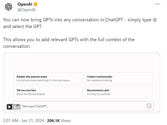 ChatGPT可与自定义GPTs一起使用，智能AI代理时代来啦！_AIGC开放社区-站酷ZCOOL