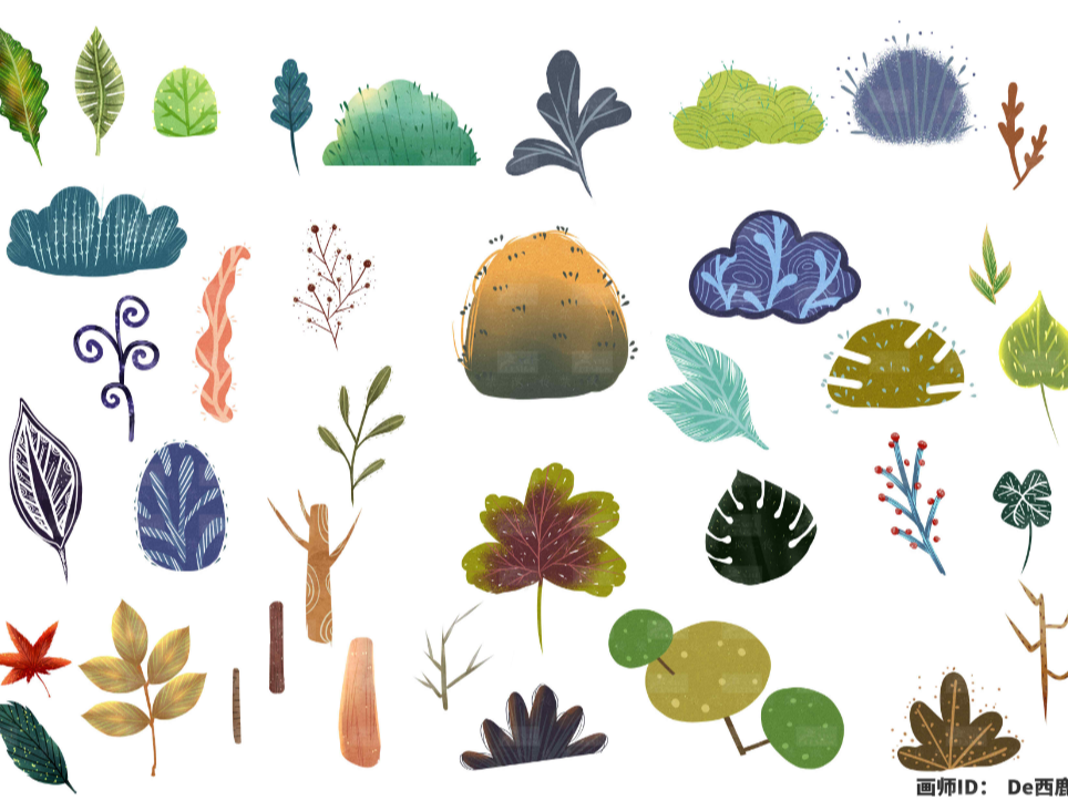 扁平肌理练习_De西鹿-站酷ZCOOL