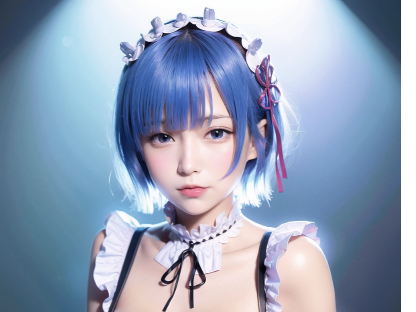 【赛博coser】拟真数字人，ai绘画，动画角色雷姆_依然889-站酷ZCOOL