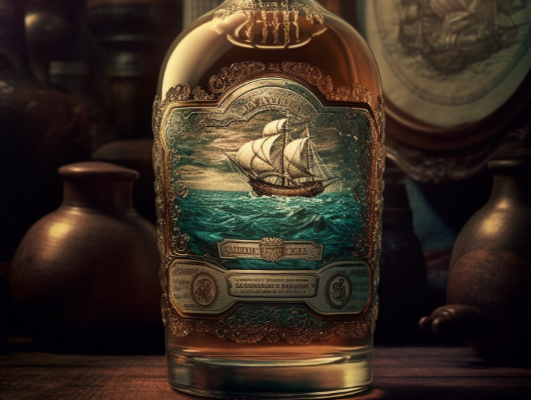 AI灵感-复古插画风洋酒包装_Snicka夜-站酷ZCOOL