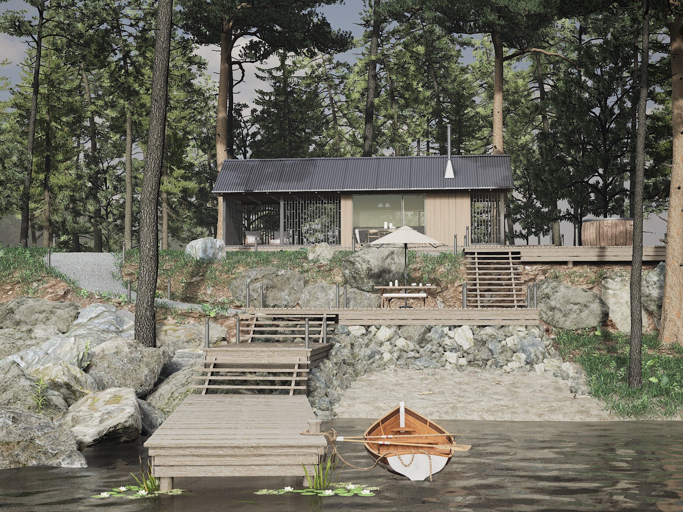 Archviz Outside02 scene | Unreal Engine 4_lcvaq-站酷ZCOOL