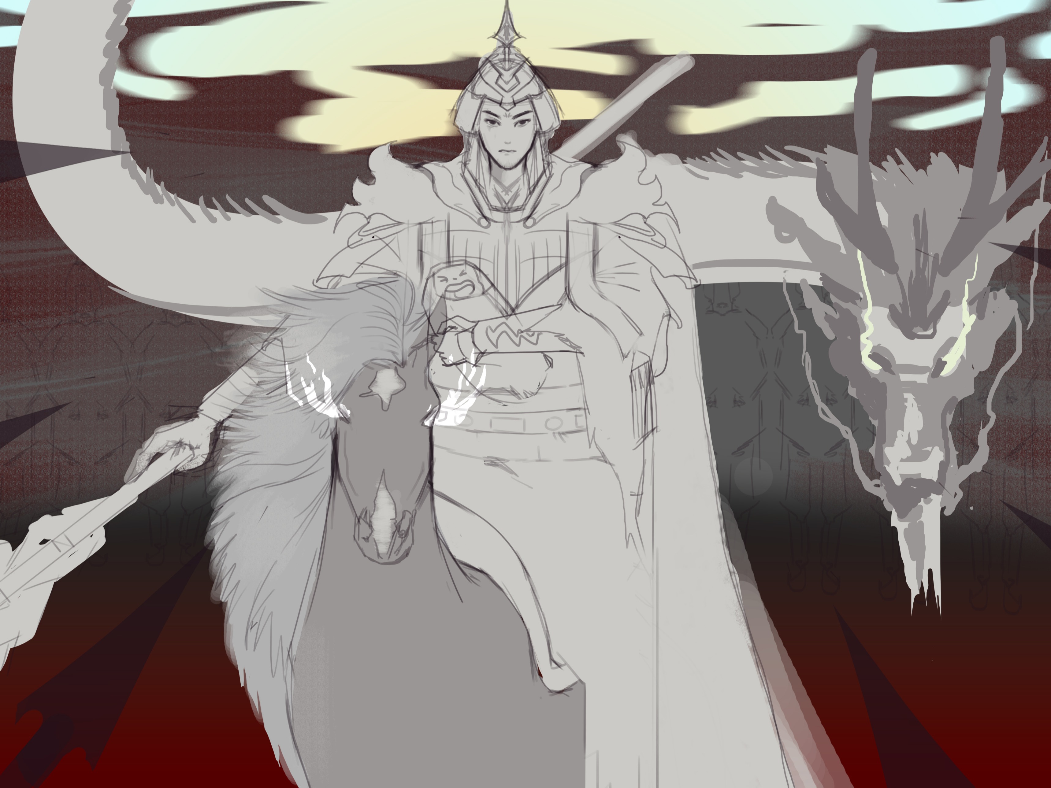 长坂坡单骑救阿斗，先生云：“子龙一身都是胆也。”_Chen丶星星-站酷ZCOOL