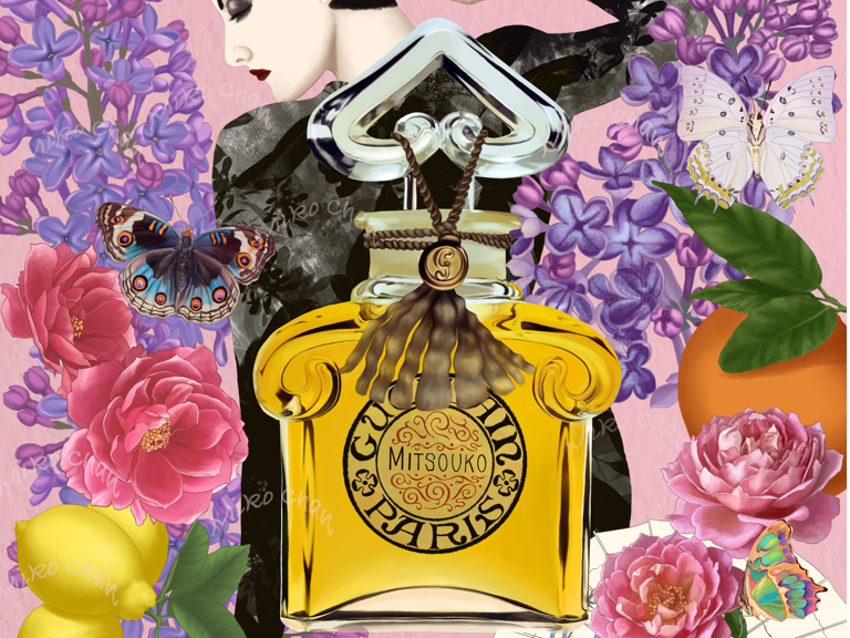 香水插画（蝴蝶夫人）_Miko_Chan-站酷ZCOOL