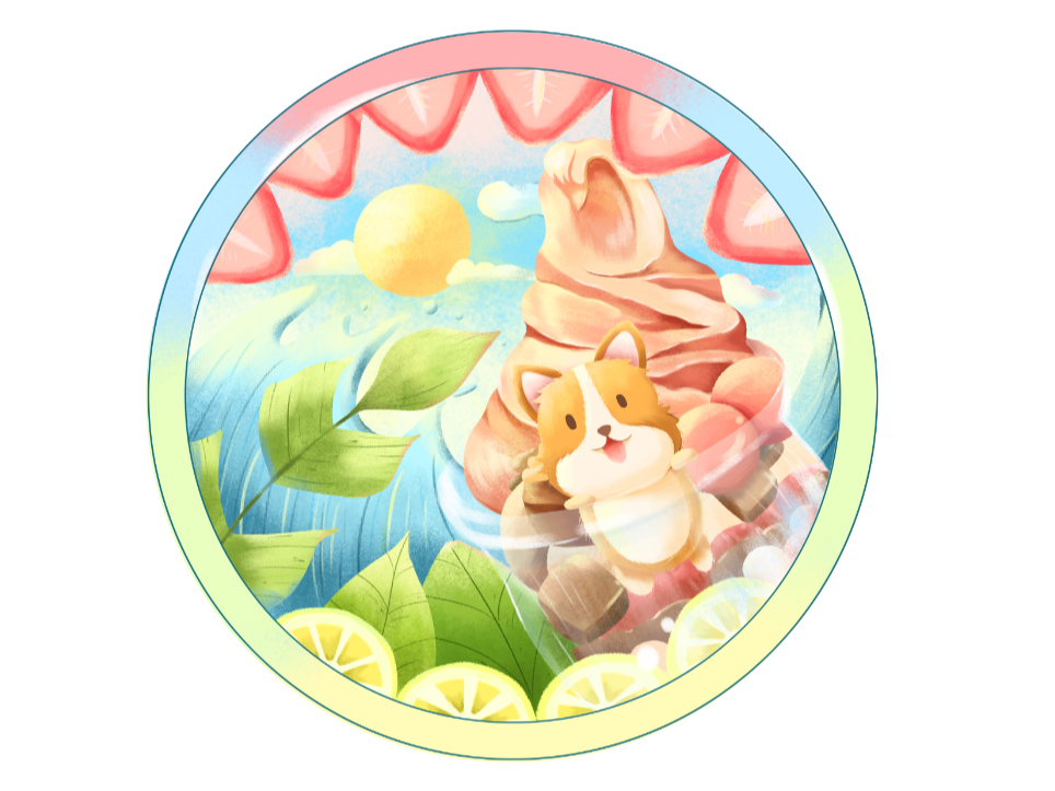 柯基轻质感场景绘画_daood-站酷ZCOOL