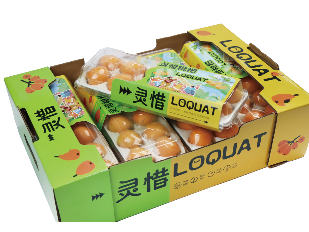 水果枇杷包装和上一个灵惜柑成系列_阿啊齐-站酷ZCOOL