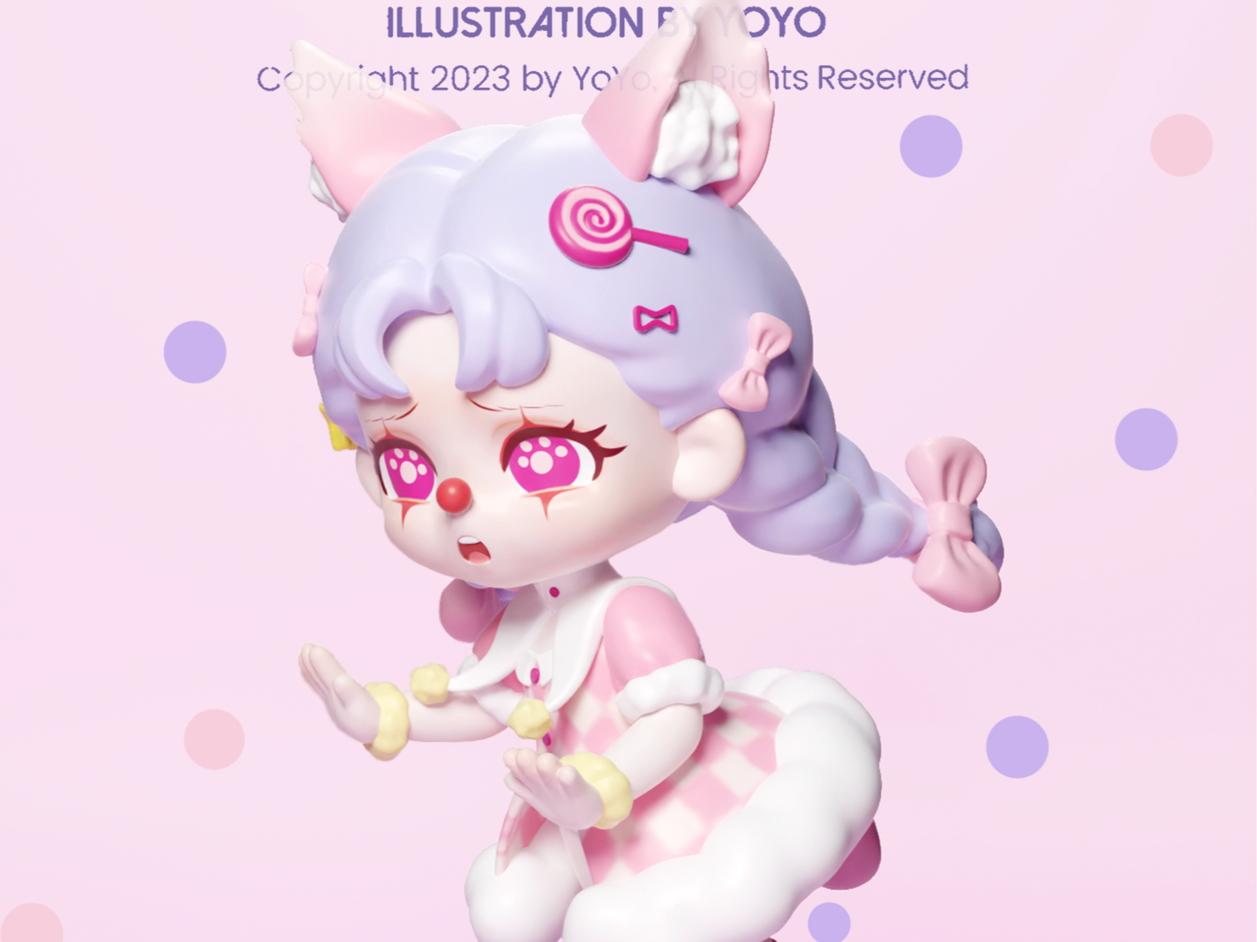 【Miroo马戏团嘉年华】潮玩插画设计-甜心小丑_躺平YoY-站酷ZCOOL