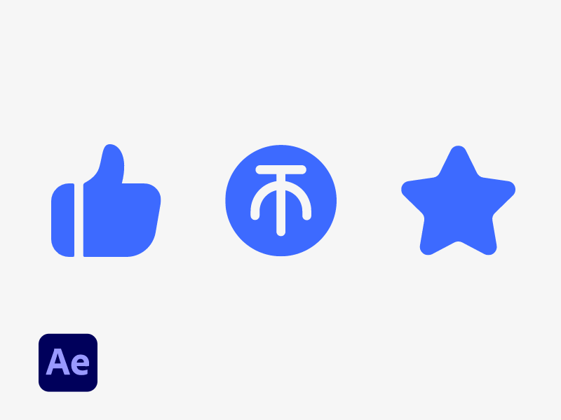 一键三连动画制作及输出json代码文件-AE动画教程_动感小力-站酷ZCOOL