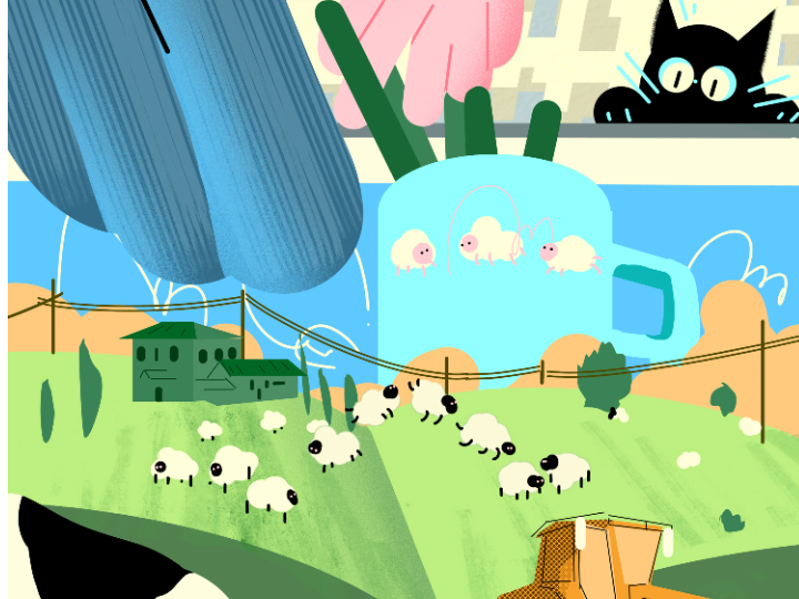 扁平插画·异次空间_啾啾einoya-站酷ZCOOL