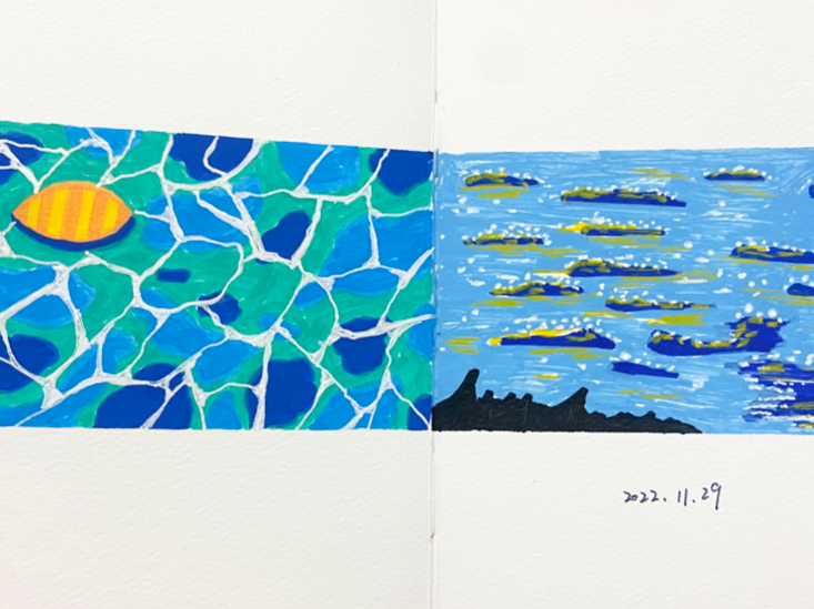 #速写实验室 day6-水面_雪花胖妞妞-站酷ZCOOL