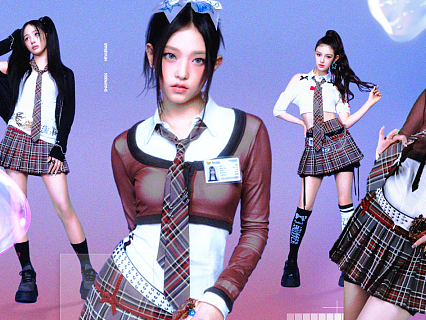 FANART | KPOP-复古海报@NEW JEANS | 鲸_happy猫-站酷ZCOOL