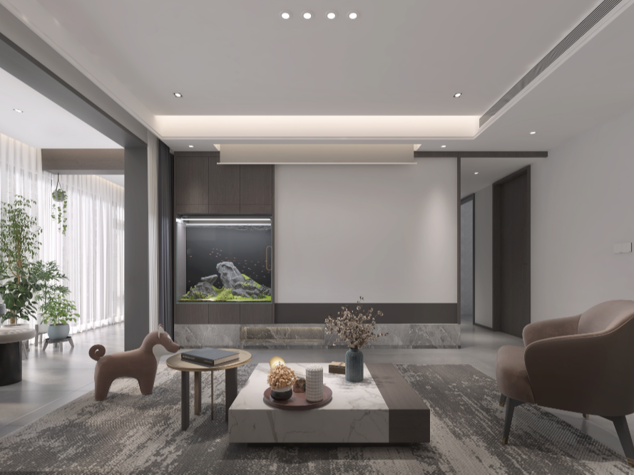 140㎡现代黑白灰，人生当有尊府_追光VISION-站酷ZCOOL