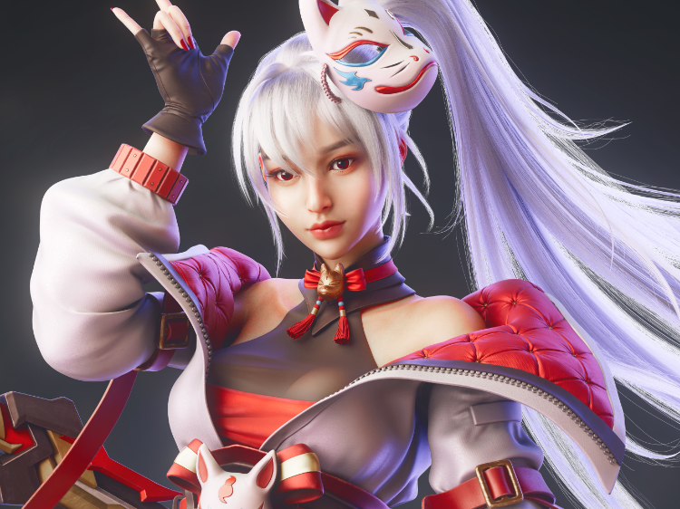 学生作品~银发女战士_依古奈斯eugin-站酷ZCOOL