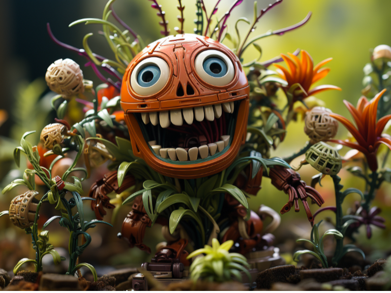 Midjourney-《呆萌又惊悚的绿植怪兽系列》_Jack松-站酷ZCOOL