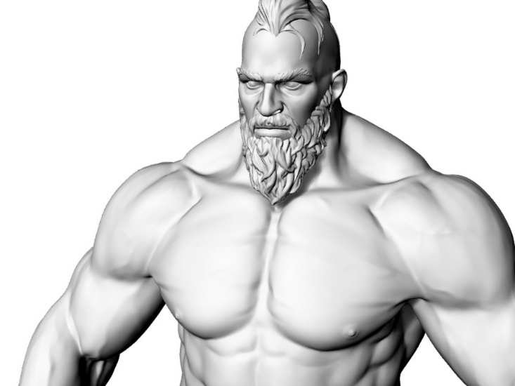 巨型肌肉男人3d模型建模分享_3D小白-站酷ZCOOL