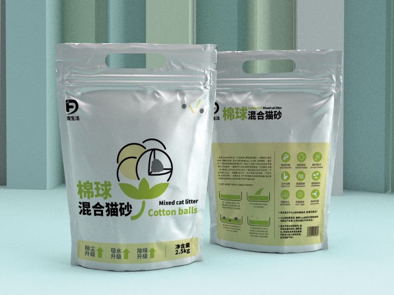棉球猫砂袋子设计_百熙Bessie-站酷ZCOOL
