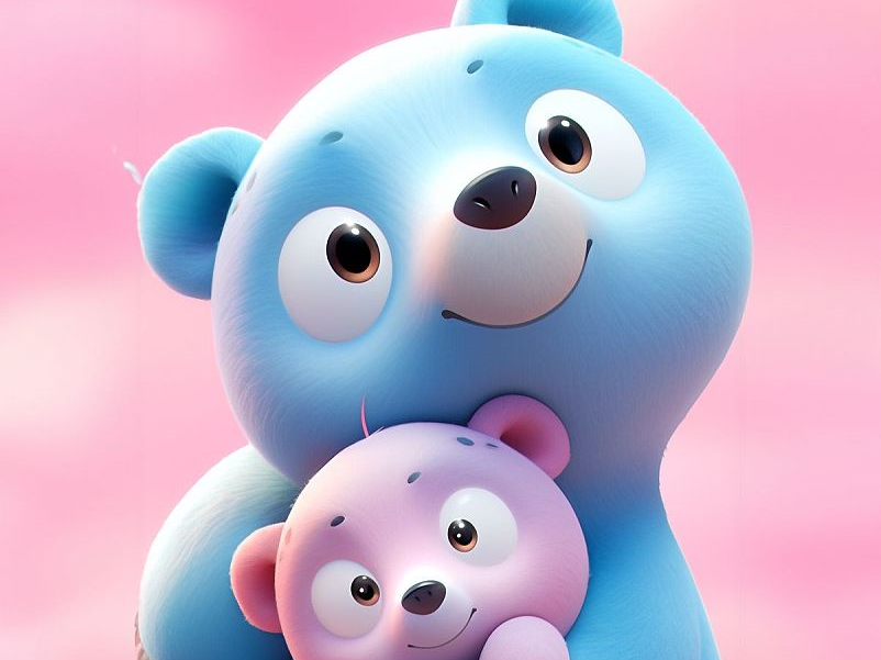 [原创动画]粉粉蓝小熊之爱 系列动画_unrealexc-站酷ZCOOL