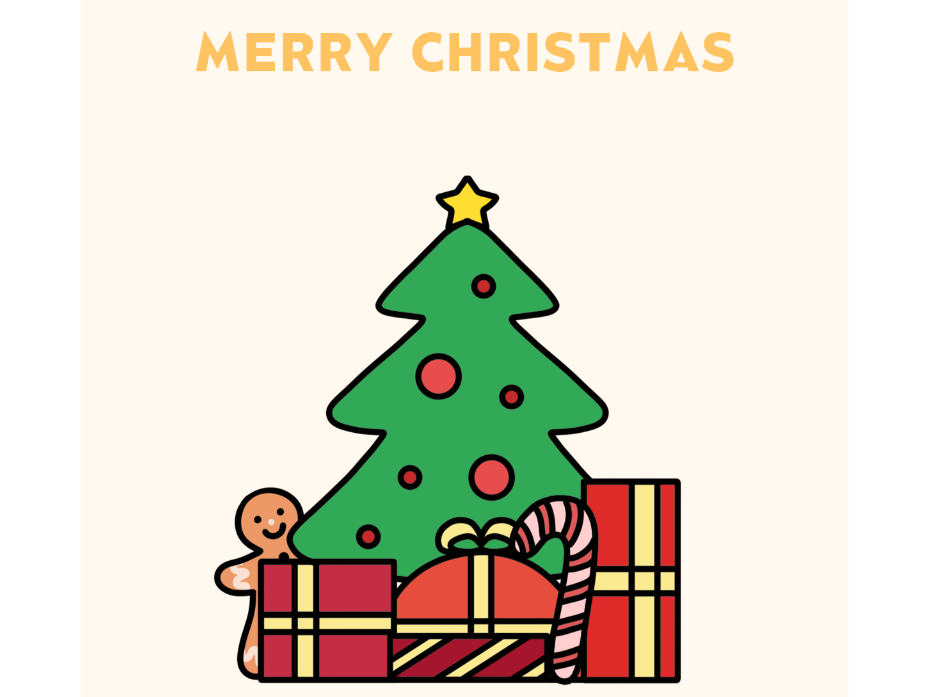 圣诞节线条风节日扁平壁纸_joyce在画画-站酷ZCOOL