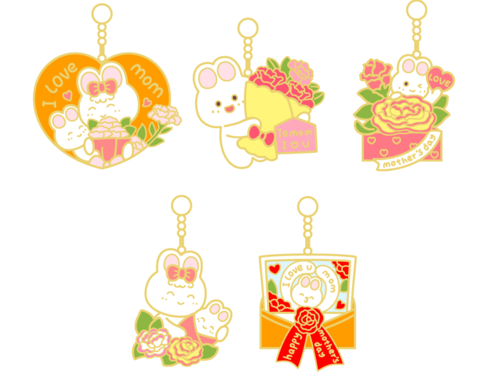 母亲节卡通挂饰设计_WendyHan-站酷ZCOOL