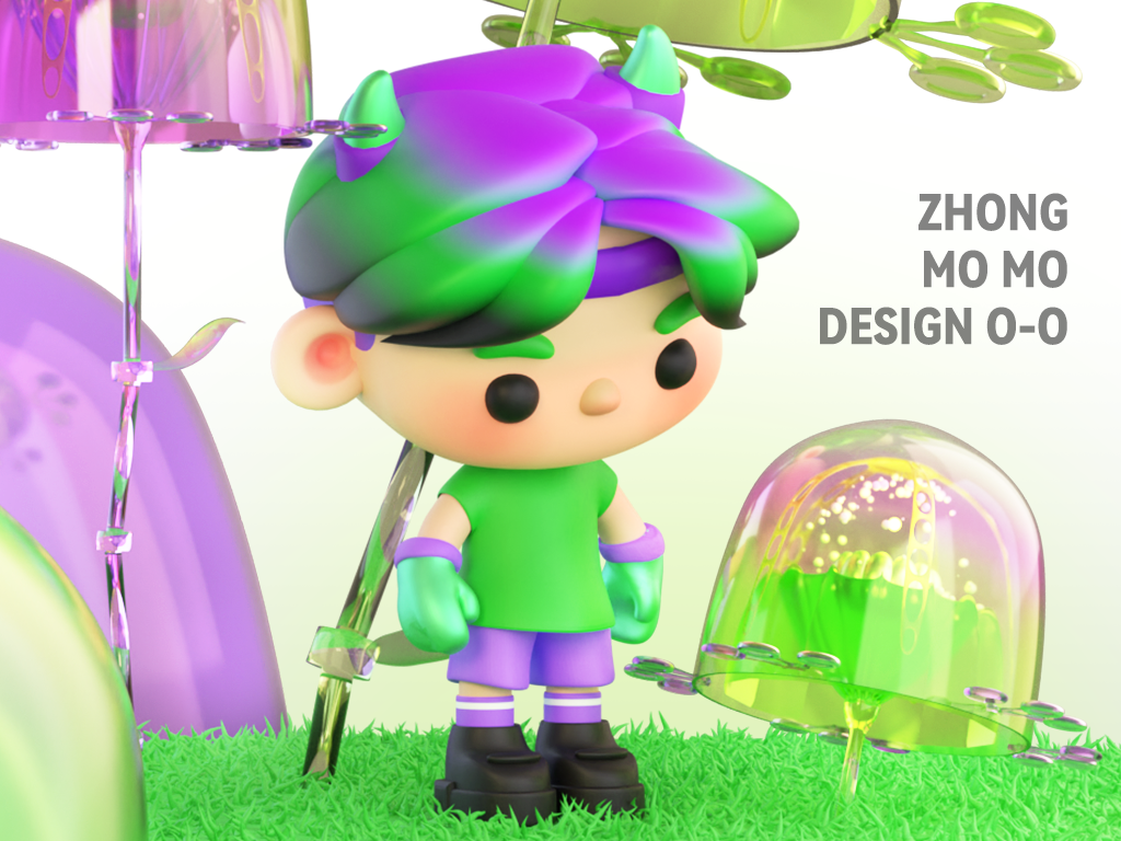 MOMO·IP形象设计-Blender系列作品_珐泥泥Fairy-站酷ZCOOL