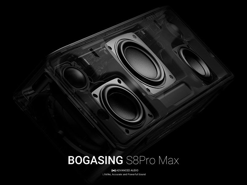 BOGASING宝格声 | S8Pro Max 蓝牙音箱视觉整案_豆腐二-站酷ZCOOL
