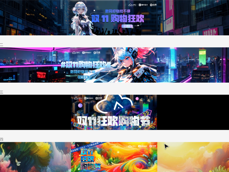 「元数云」双十一 banner大赛_semaphore-站酷ZCOOL