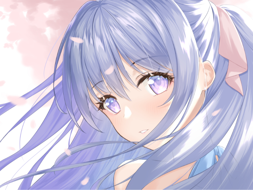 随风飘舞的的花瓣和少女_F_BoBo-站酷ZCOOL