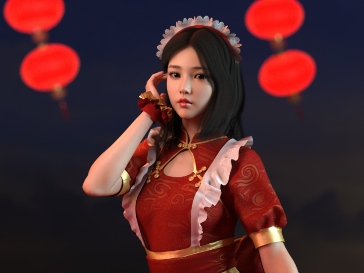 东方女仆系列服装03 茶馆女仆装_MoonKTG-站酷ZCOOL