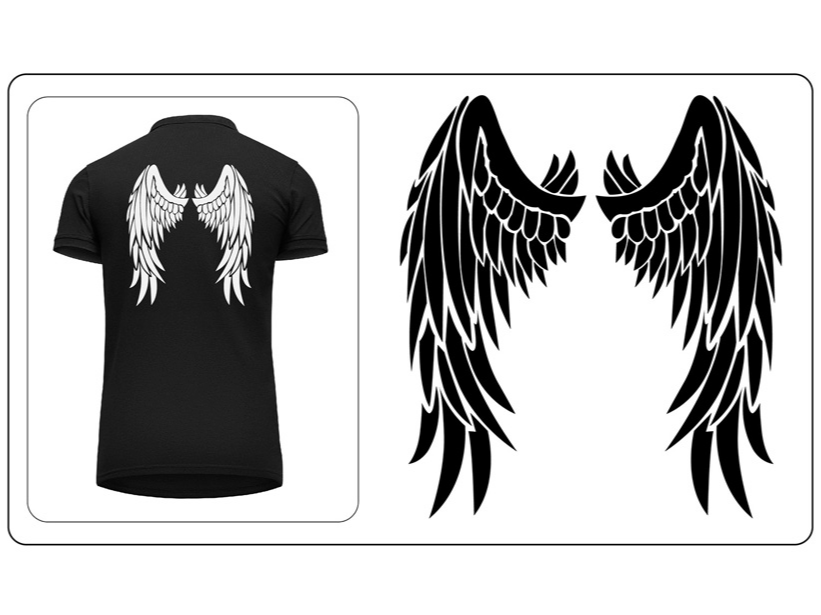 天使翅膀图案定制DIY_sakimizou-站酷ZCOOL