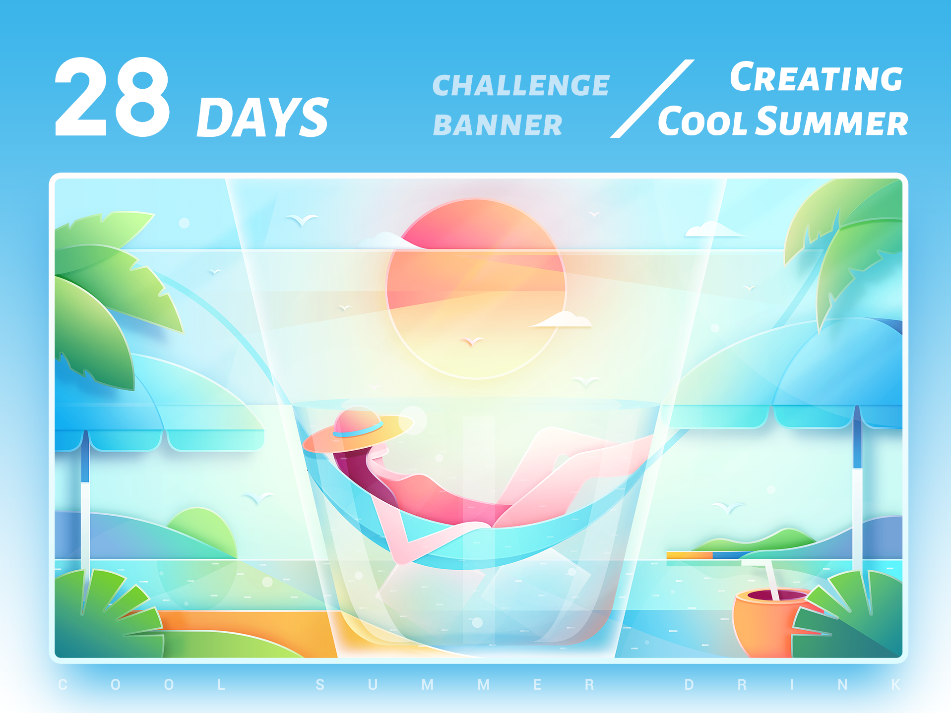 #今晚打老虎#28天创意banner-08day_DOLPHIN_花卷-站酷ZCOOL