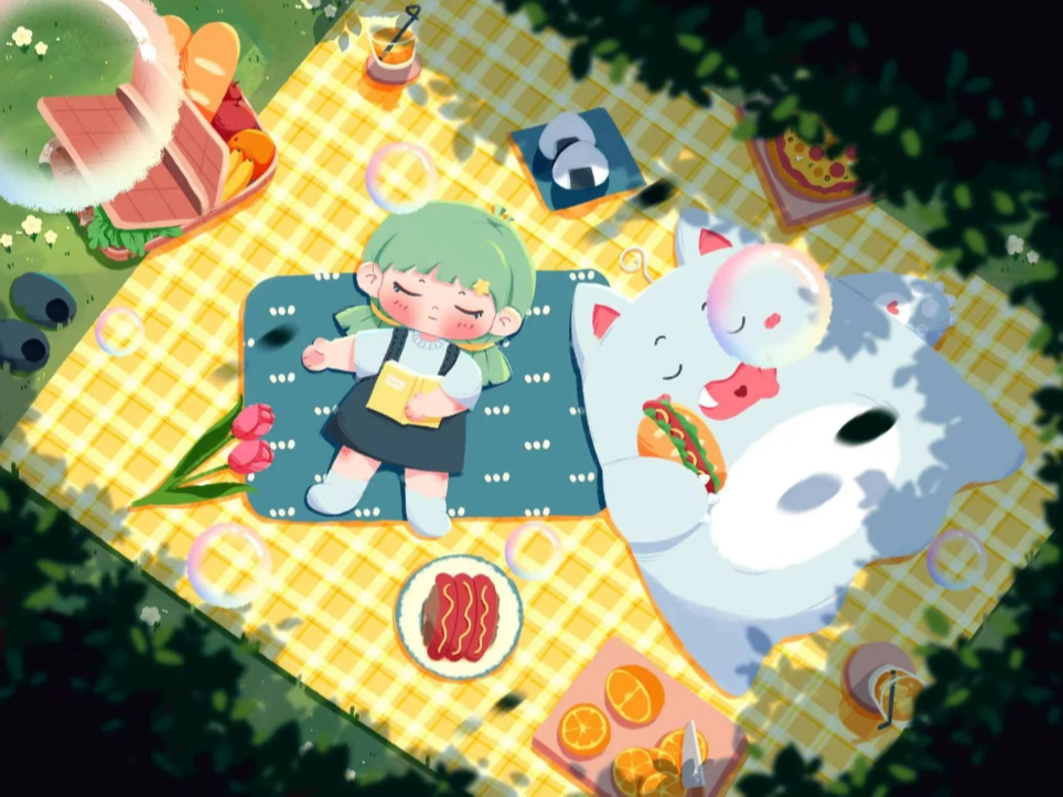 系列插画 一起去郊游吧（2/4） _马哈哈1121-站酷ZCOOL