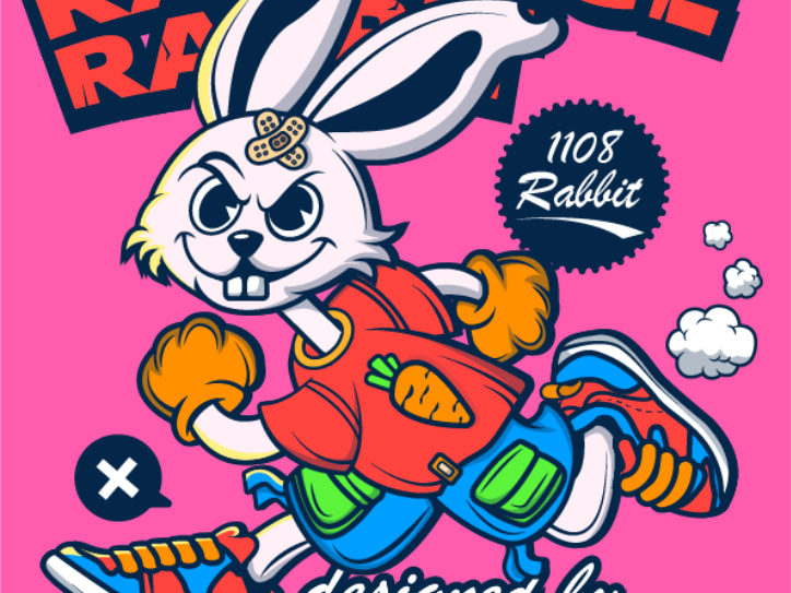 潮流插画｜原创设计 Rabbit & Fox_黑眼圈圈插画-站酷ZCOOL