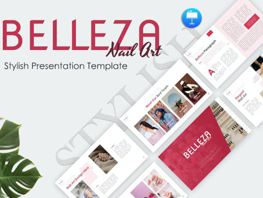 时尚美甲艺术主题通用KeyNote模板_爱晴天-站酷ZCOOL