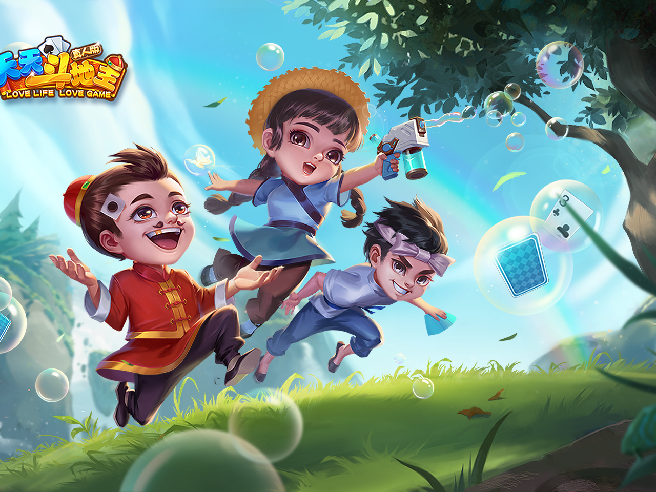 棋牌-斗地主-春天_潇潇游戏美术-站酷ZCOOL